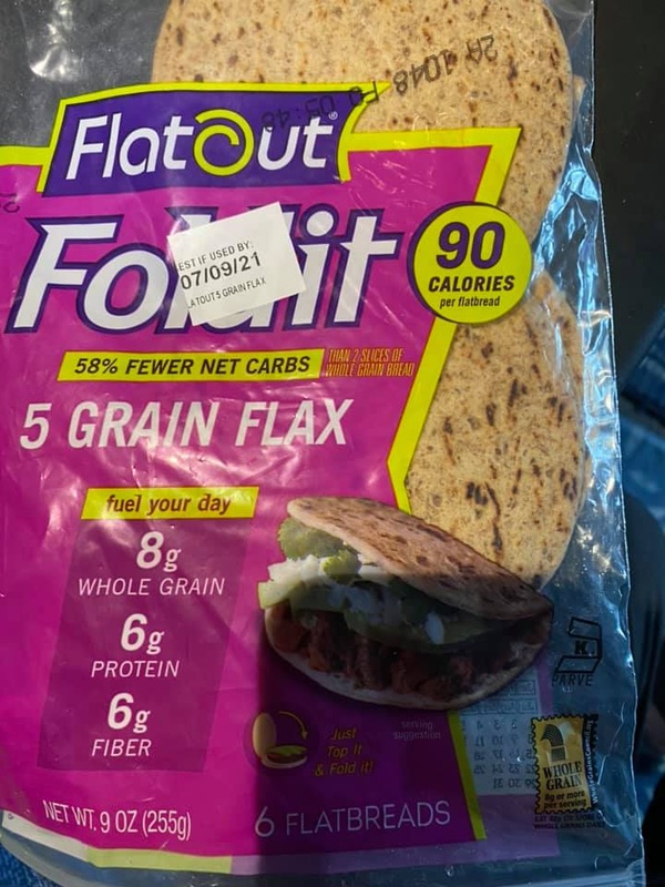 Flatout Foldit 5 Grain Flax Flatbread - Food Library - I AM Faithfully Fit