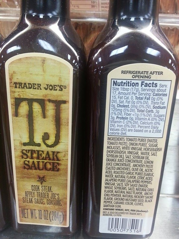 Trader Joe's Steak Sauce - Food Library - I AM Faithfully Fit