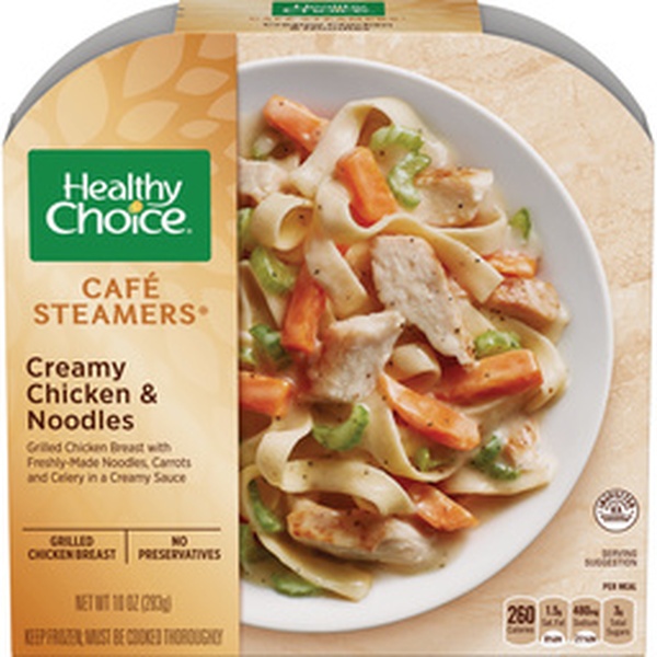Healthy Choice Cafe Steamers - Creamy Chicken & Noodles - Food Library ...
