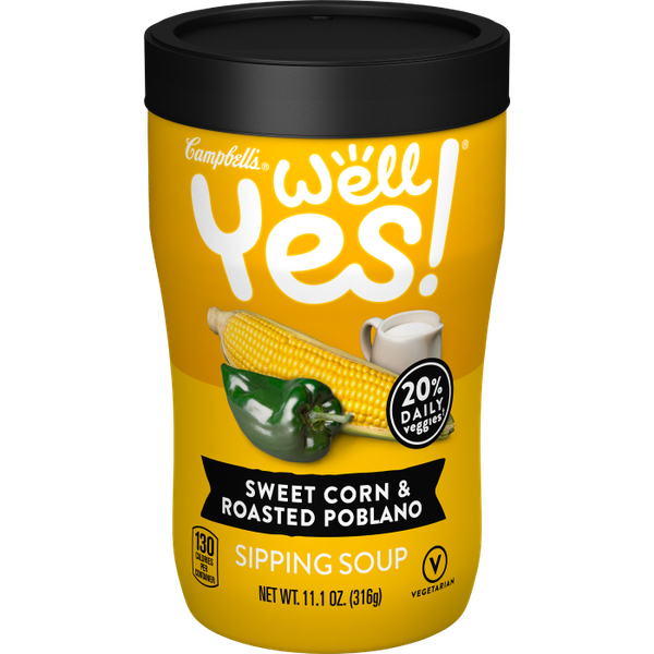 Campbell's Well Yes! Sweet Corn Roasted Poblano Sipping Soup - Food ...