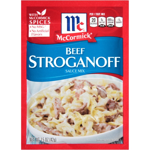 McCormick Beef Stroganoff Sauce Mix - Food Library - I AM Faithfully Fit