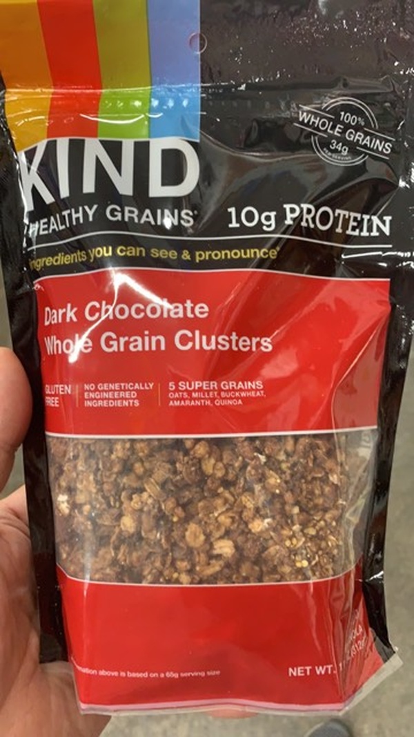 Kind Healthy Grains Dark Chocolate Whole Grain Clusters - Food Library ...
