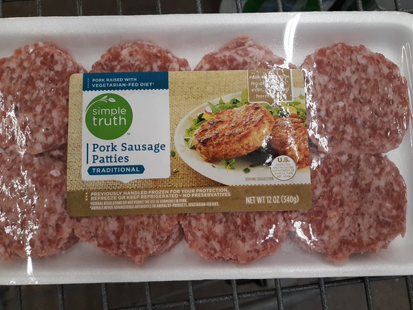 Simple Truth Pork Sausage Patties - Food Library - I AM Faithfully Fit