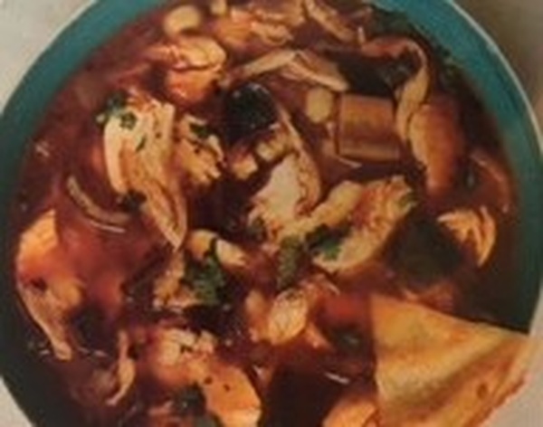 Chipotle Chicken Pozole with Crispy Quesadillas - Recipe Library ...