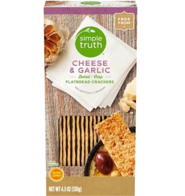 Simple Truth Cheese & Garlic Flatbread Crackers - Food Library - I AM ...