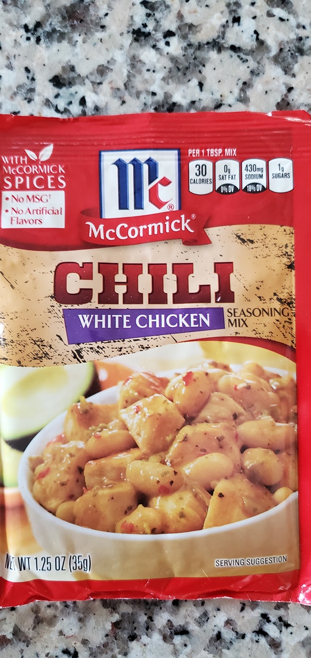 McCormick Chili White Chicken Seasoning Mix - Food Library - I AM ...