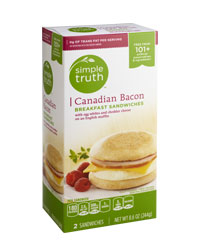 Simple Truth Canadian Bacon Breakfast Sandwich - Food Library - I AM ...