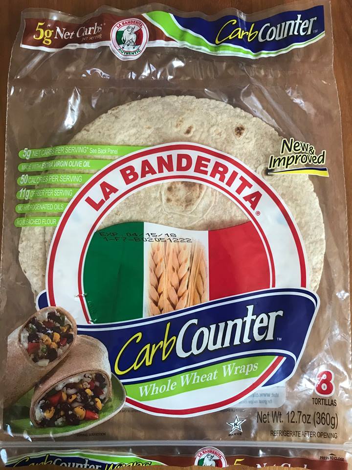 La Banderita Carb Counter Whole Wheat Wraps (50 calorie) - Food Library ...